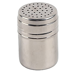 Stainless Steel Dredges, Airtight Seasoning Spice Condiment Bottle Powder Sugar Shaker Duster, Sifter for Powdered Sugar Cinnamon Cocoa Popcorn Salt Pepper Flour(S)