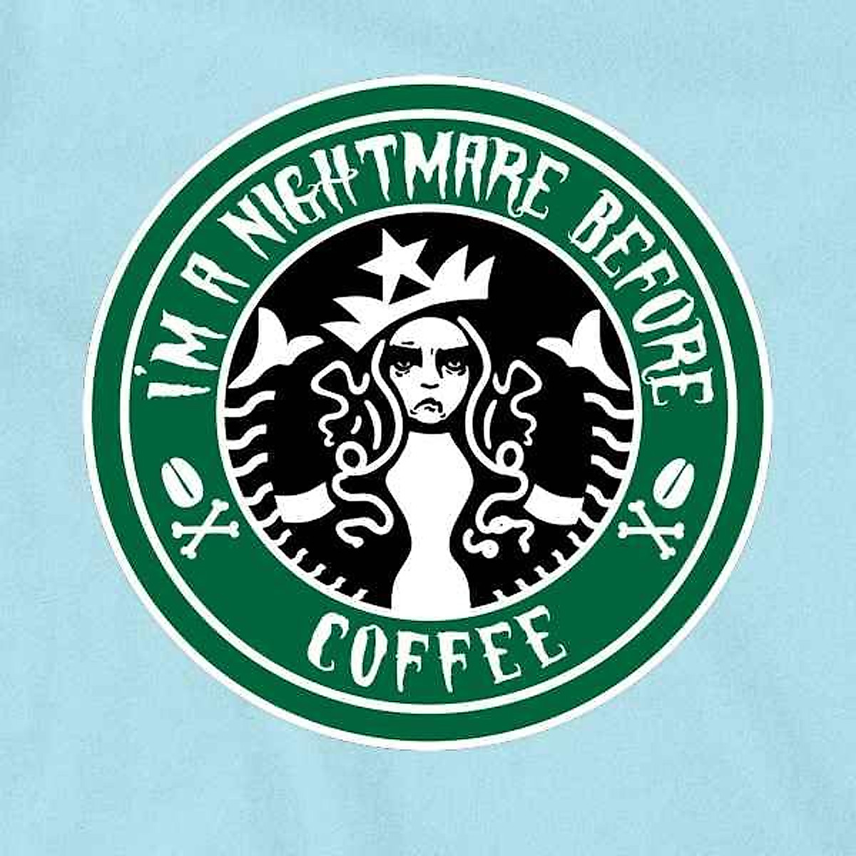 Pop Threads Im a Nightmare Before Coffee Funny Caffeine Infant Baby Boy Girl Bodysuit Light Blue 6M