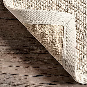 nuLOOM Natural Textured Suzanne Area Rug, 10x14, Cream