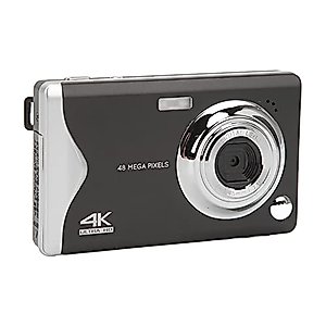 HD Digital Camera, 3.0in LCD, 48MP, 4K Video, 16X Zoom, Anti Shake, Beauty Mode, Portable with Fill Light for Teens Kids Beginners (Black)