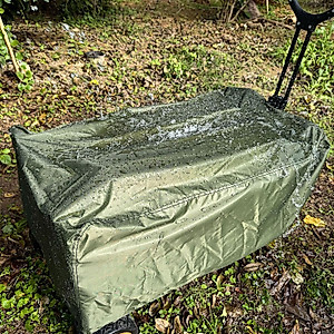 DaMga Garden Wagons Cover, Heavy Duty Outdoor Collapsible Cart Cover, 35x19x17 Inch Dustproof Rain Cover for Grocery, Garden, ATV, Foldable Utility Truck
