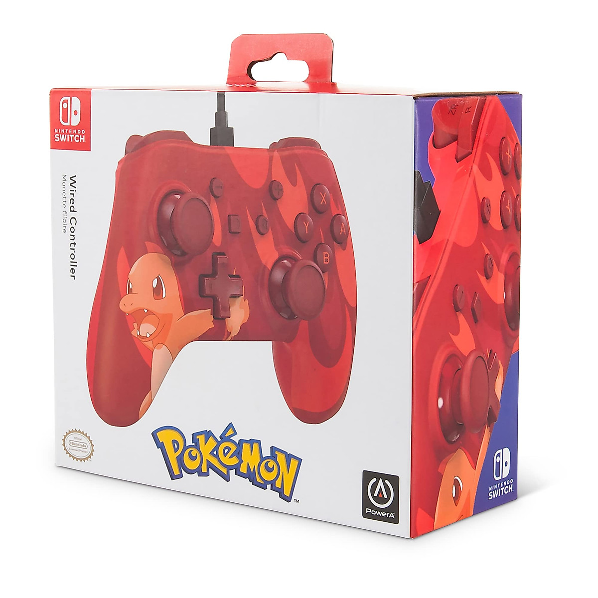 PowerA Wired Controller for Nintendo Switch - Pokémon: Charmander Blaze, Gamepad, Game controller, Wired controller, Officially licensed