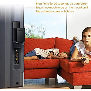 CaseBot Apple TV Remote Holder for Apple TV 4K 2022/2021/4th/3rd/2nd Gen, Roku Remote, Samsung Smart Hub 4K TV Remote, Mounting System Bracket Shelf, Black