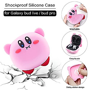 [2Pack]Cover Case for Galaxy Buds Pro (2021)/Galaxy Buds Live (2020),Cute 3D Cartoon Anime Silicone Protective Cover Ear Stitch Blue & New Star Kabi Cover for Samsung Galaxy Buds 2(2021) Charging Case