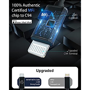 iPhone Car Charger,32W Car Charger iPhone [Apple MFi C94 Certified] Fast Charging Adapter with 6.5ft Coiled Lightning Cable for Apple iPhone 14/13/12/11/Xs/XS Max/XR/X/8/7/6s/6 Plus,iPad & More