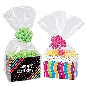 A1 Bakery Supplies Gifwrap Cellophane Bags Gift Warp Basket Bags Gift Basket Bags 10 Pack Bags only (12 In X 24 In)