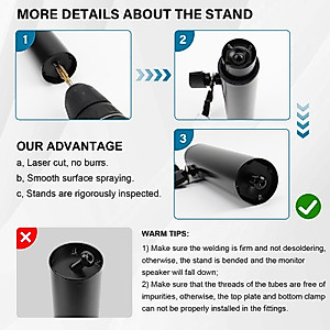 Vondynote Studio Monitor Stands Pair Heavy Duty Desk Clamp Speaker Stands with Adjustable Tilt Angle Tray of 0-12 °