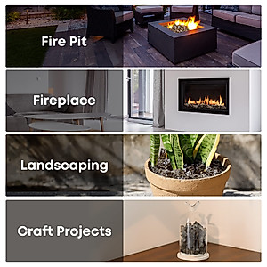 Stanbroil 10-Pound Fire Glass - 1/4 inch Reflective Tempered Fire Glass for Fireplace Fire Pit, Bronze Reflective