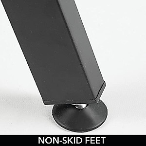 mDesign Metal Wall-Leaning Towel Ladder for Bathroom - 4-Level Decorative Ladder Rack and Towel Holder - Rustic Bath Towel Storage Stand for Modern Decor - Bathroom Towel Ladder Rack - Matte Black