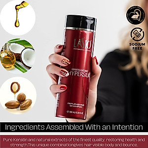 Lasio - Keratin-Infused HYPERSILK Replenishing Keratin Shampoo - 35.27 Fl. Oz - Repair, Restore & Redefine Hair Care Products - Keratin Shampoo Sulfate Free