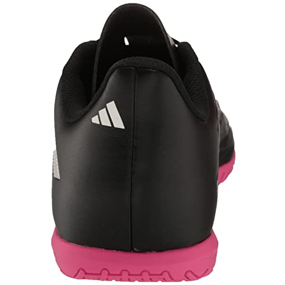 adidas Unisex Copa Pure.4 Indoor Soccer Shoe, Black/Zero Metallic/Team Shock Pink, 11.5 US Men