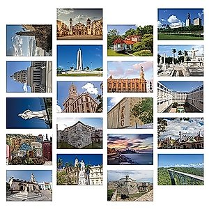 Dear Mapper Cuba City Landscape Postcards Pack 20pc/Set Postcards From Around The World Greeting Cards for Business World Travel Postcard for Mailing Decor Gift