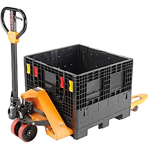 Global Industrial Plastic Folding Bulk Shipping Container, 32x30x25, 1800 lb. Capacity