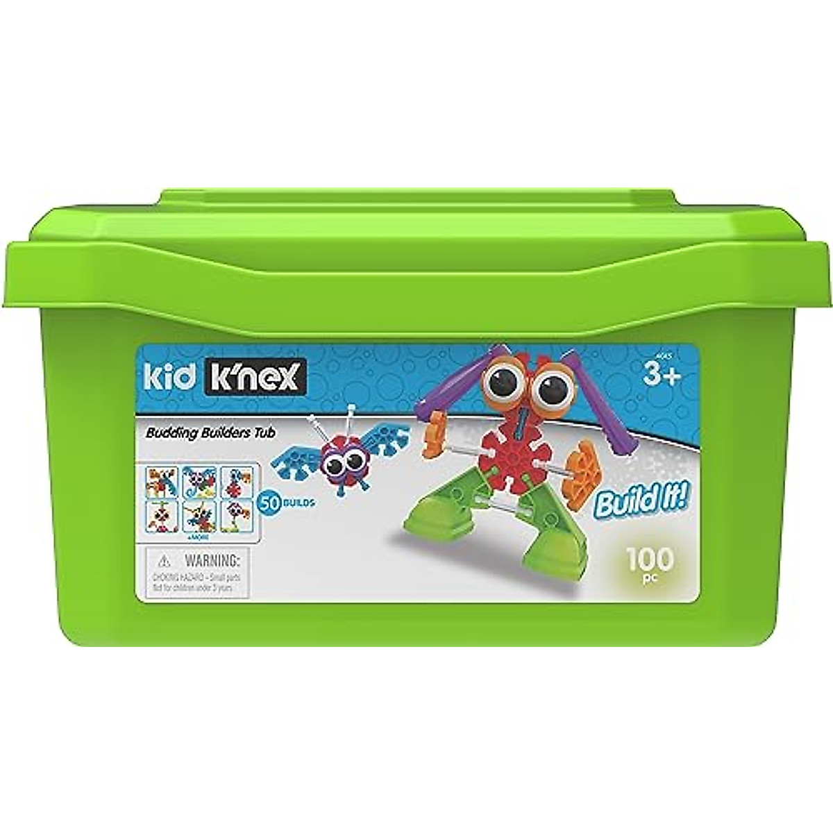 KID K’NEX – Budding Builders Building Set – 100 Pieces – Ages 3 and Up – Preschool Educational Toy