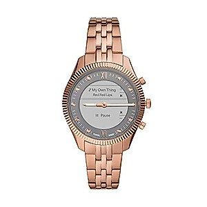 Fossil Women's 38mm Scarlette Mini Stainless Steel Hybrid HR Smart Watch,Fitness Tracker, Color: Rose Gold (Model: FTW7043)