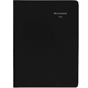2022 Weekly Appointment Book & Planner by AT-A-GLANCE, 8" x 11", Large, DayMinder, Black (G52000)