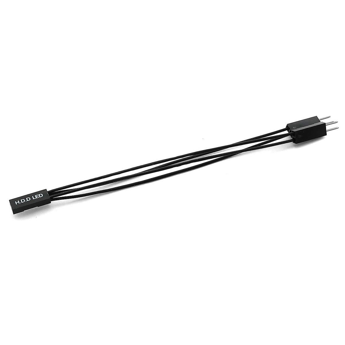 DGZZI 2 Pins Single Female to Dual Male Black Jumper for PC Motherboard Power Light-Emitting Diode Switch Reset HDD Hard Drive 4PCS