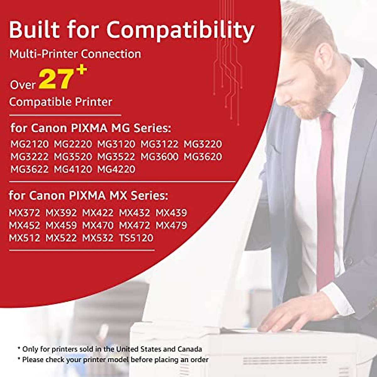 240XL 241XL Combo Pack for Canon Ink Cartridges 240 and 241 High Capacity PG-240XL CL-241XL for Canon PIXMA MG3520 MG3620 MG3600 TS5120 TS5120 MX472 MX452 MX512 MG3222 Printer (1 Black, 1 Color)