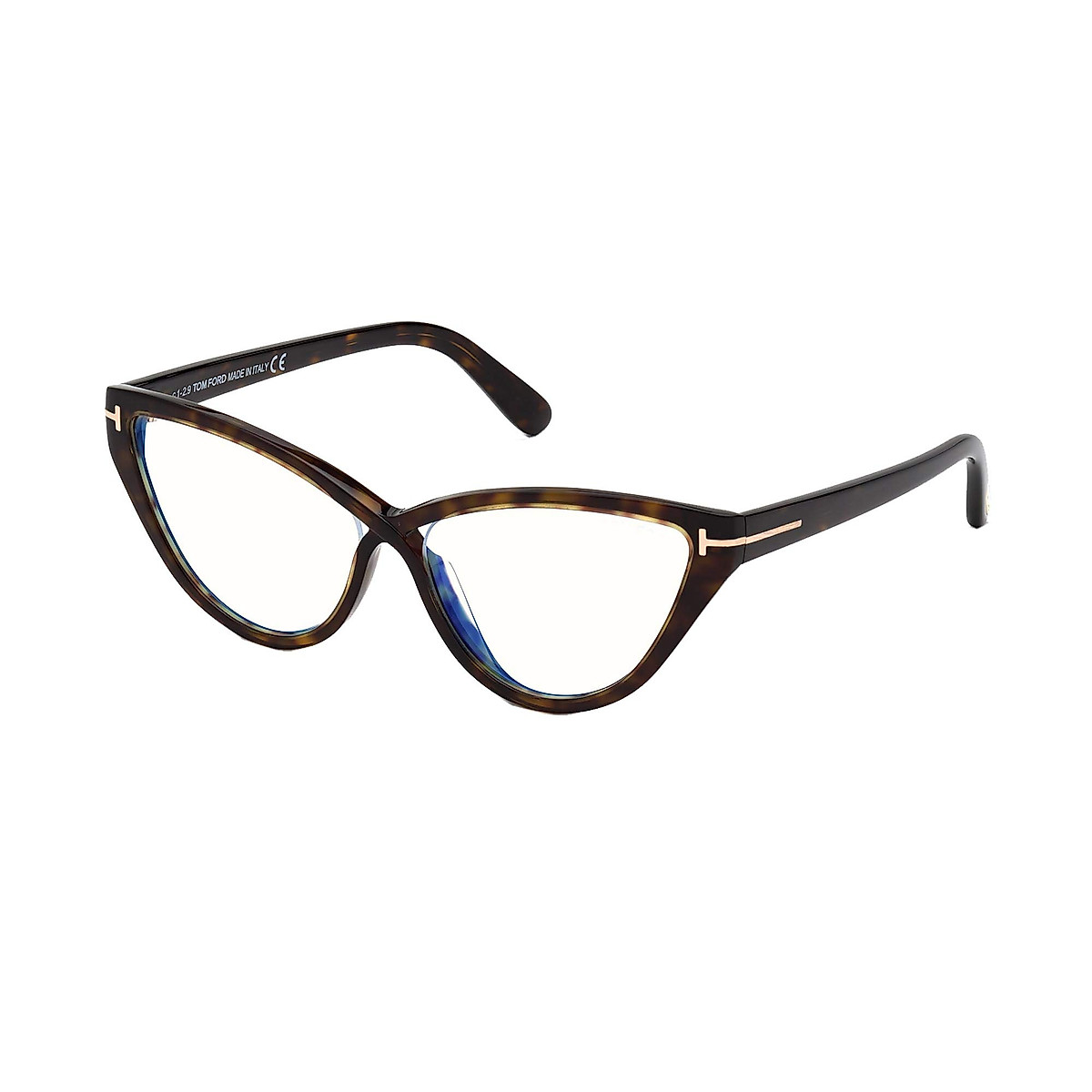 Tom Ford TF 5729-B eyeglasses color 052 Havana with Blue Block anti reflective lenses