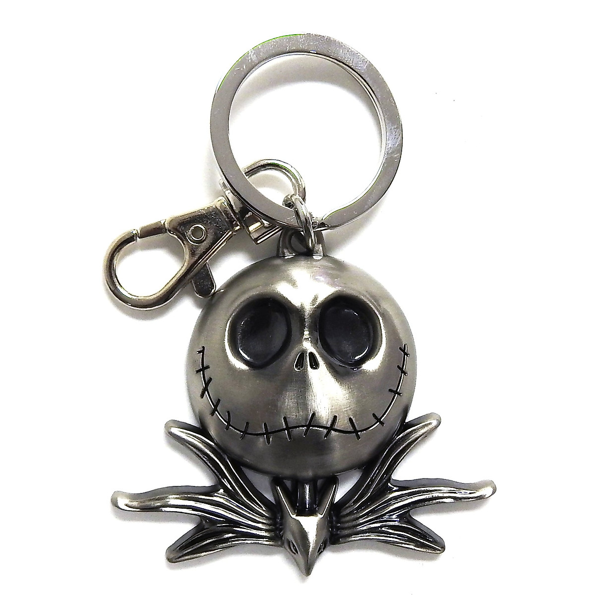 Monogram NBX Jack Skellington Head Pewter Key Chain