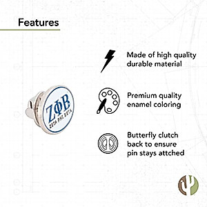 Zeta Phi Beta Lapel Pin Enamel Sorority Greek Letter Formal Wear Blazer Jacket (Lapel Pin - Design E)