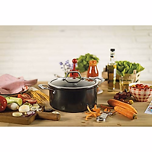 Kuhn Rikon Easy Pro Non-Stick Dutch Oven with Glass Lid, 5 litre/24 cm