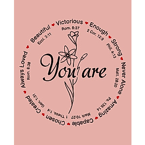 DOUBLECHILD Mothers Day Gifts for Mom, Women - Christian Gifts for Women, Mom, Grandma - Inspirational Gifts - Religious Gifts for Women - You Are 40oz Tumbler with Handle