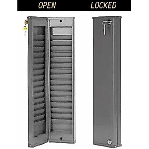 Sentry Model Custom30 Lockable Security ID Card Rack, 30 Pocket, Black