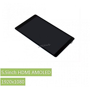 5.5 inch HDMI AMOLED Display with Toughened Glass Cover 1920x1080 Capacitive Touch HDMI Interface Supports Mini PC Raspberry Pi 4 3 2 1 Model B B+ A+ Computer Monitor @XYGStudy