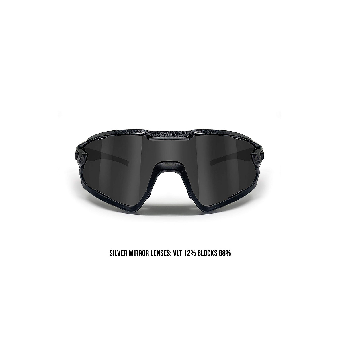 Bertoni Sport Sunglasses Cycling MTB Running Ski Golf Sport Sunglasses Cycling MTB Running Ski Golf Removable Sport Prescription Carrier Included mo mod. QUASAR (Black/Silver Mirror)