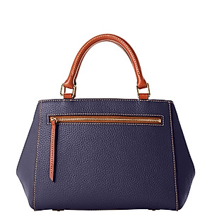 Dooney & Bourke Handbag, Pebble Grain Small Zip Satchel - Midnight Blue
