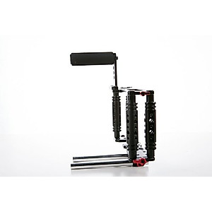 TK-3 Aluminum DSLR Camera Cage Kit for Canon 5D mark II 7D 70D 60D w/15mm Rod RIG, 1/4-20 threaded mounting points and 3/8" sized female threads for LCD monitor and other camera accessories