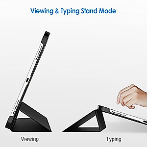 JETech Case for iPad Air 5/4 (2022/2020 5th/4th Generation 10.9-Inch), Slim Stand Hard Back Shell Cover with Auto Wake/Sleep (Black)