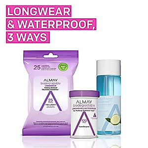 Almay Eye Makeup Remover Liquid, Longwear and Waterproof, Hypoallergenic, Cruelty Free, Ophthalmologist Tested, 4 Fl Oz (Pack of 1)