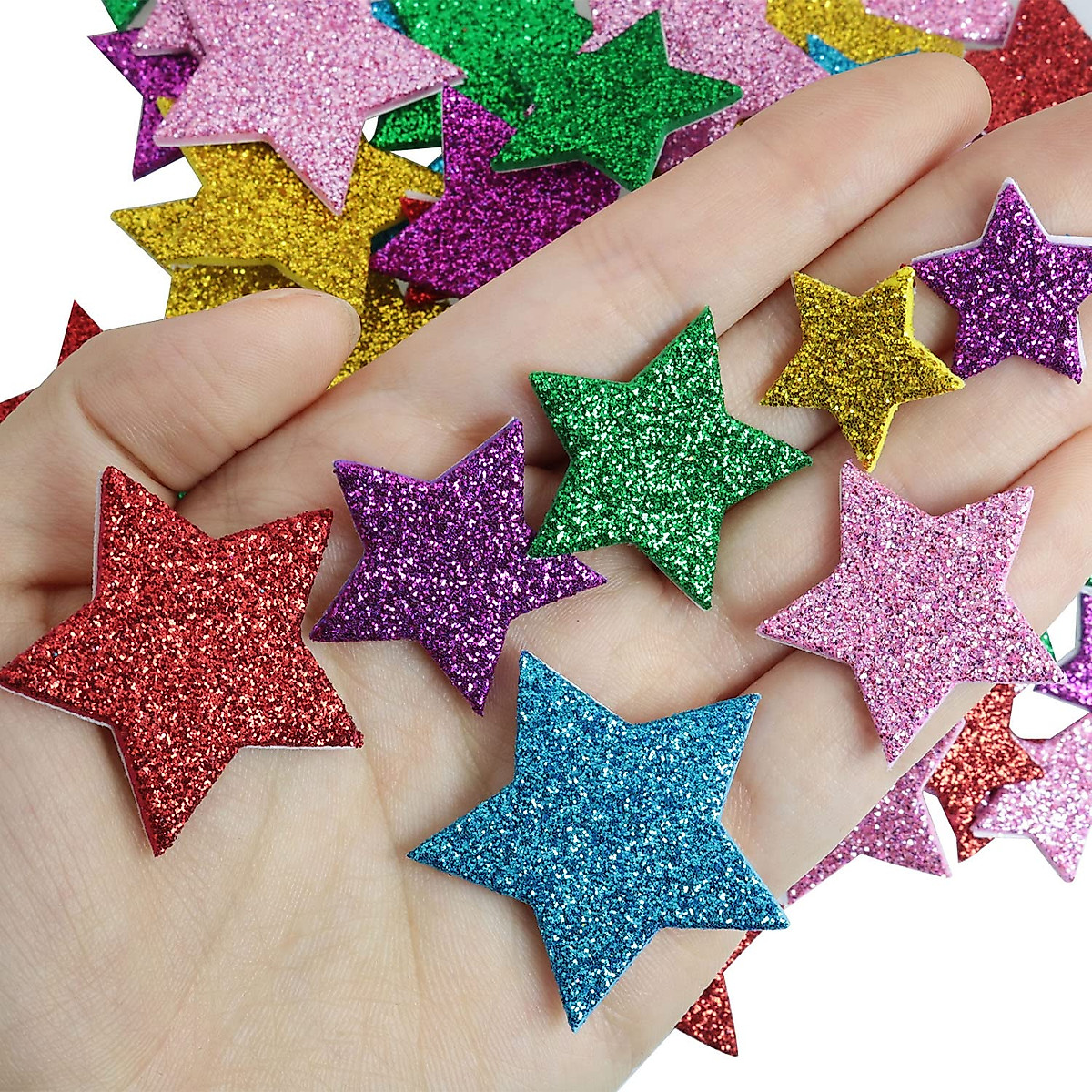 LUORNG 270Pcs Colorful Star Stickers for Crafts & Decoration