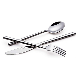 Annova Silverware 20 Set PCS Set Forged Premium Stainless Steel/Flatware - 4 x Dinner Forks, 4 x Salad Forks, 4 x Dinner Knives, 4 x Dinner Spoons, 4 x Dessert Spoons - Service for 4