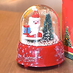 Galand Christmas Musical Box Snowman Santa Claus Snow Globe Ornament Santa Claus Girl Gift Snowman