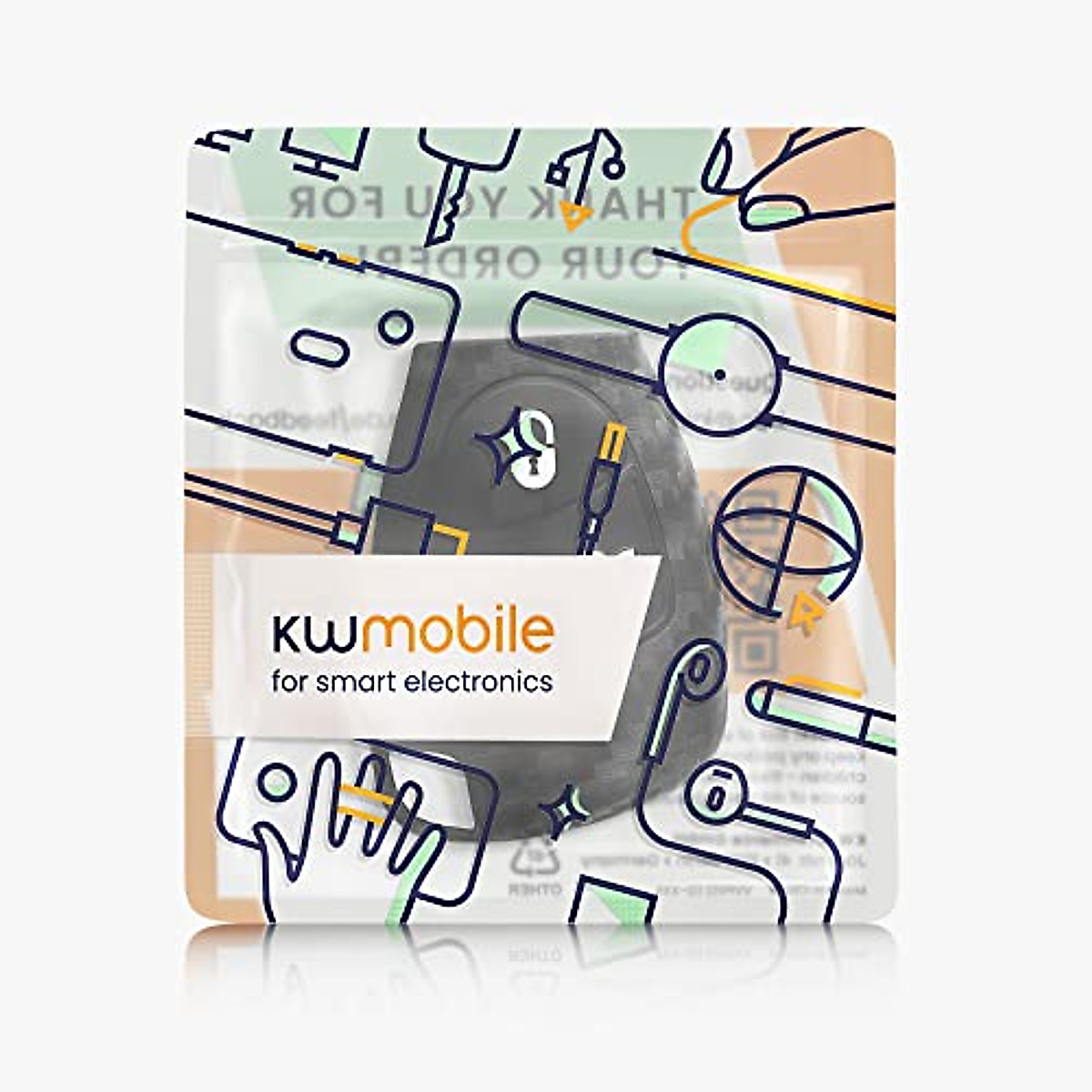 kwmobile Silicone Key Fob Cover Compatible with Mercedes-Benz 2-3 Button Car Key - Carbon Black