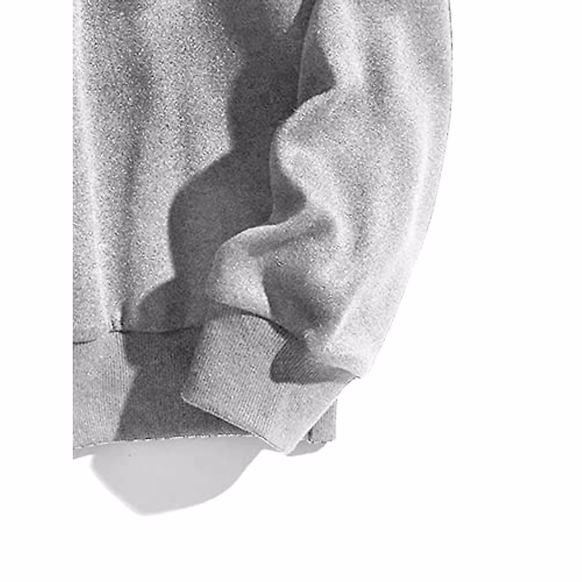 WDIRARA Women's Letter Graphic Print Round Neck Long Sleeve Sweatshirt Tops Pullovers Grey L