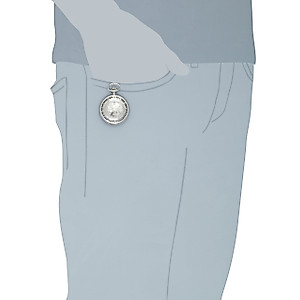 Charles-Hubert, Paris 3928 Classic Collection Chrome Finish Brass Mechanical Pocket Watch