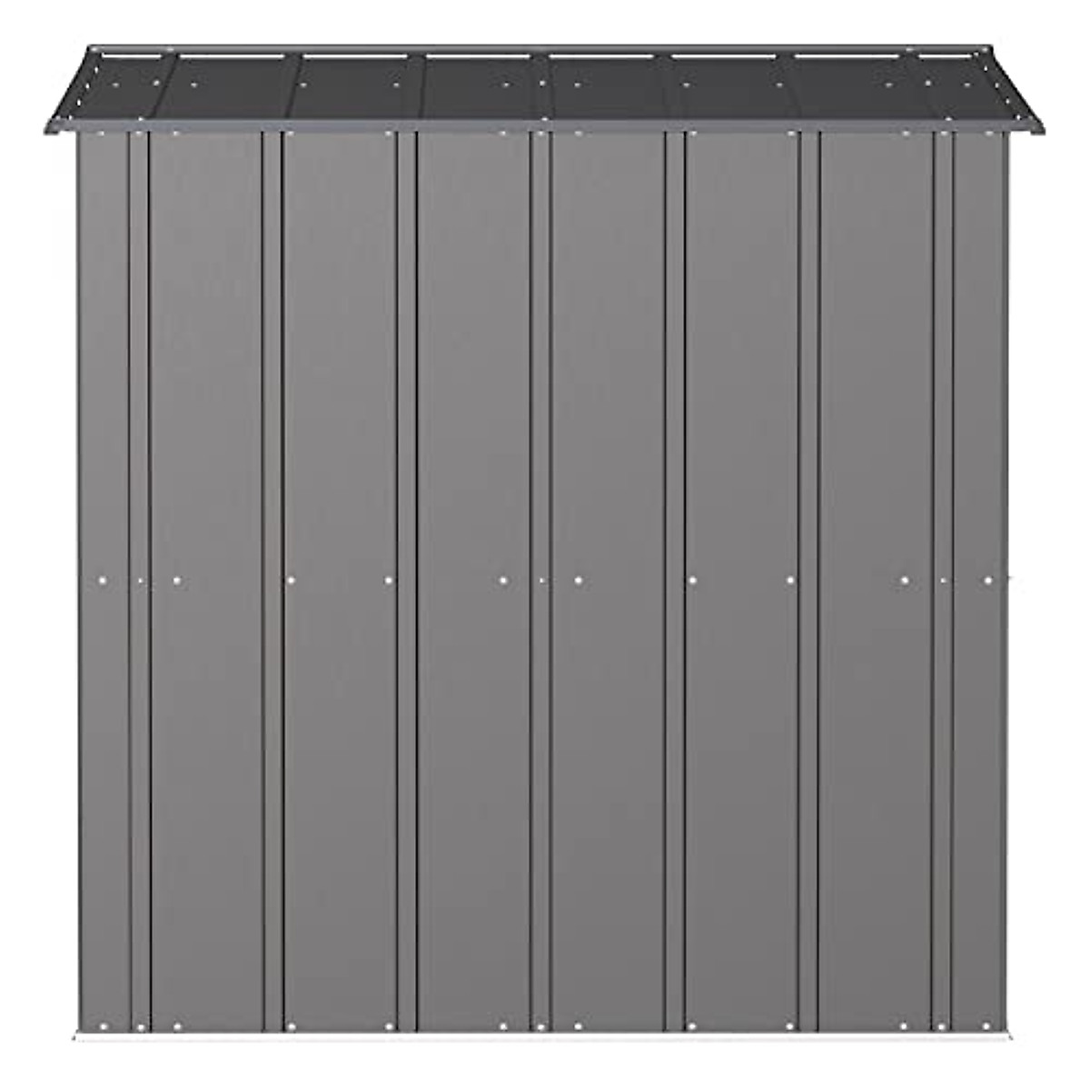 Arrow Shed Classic 8' x 6' Outdoor Padlockable Steel Storage Shed Building, Charcoal
