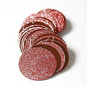 4Pcs Rose Gold Circle Dot Garland Streamer Kit, BetterJonny Party Decoration Glitter Paper Hanging Bunting Banner Background for Birthday Wedding Baby Shower