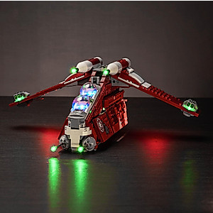 Hilighting Upgraded Led Light Kit for Lego The Clone Wars Coruscant Guard Gunship Building Set, Compatible with Lego 75354 (Model Not Included)