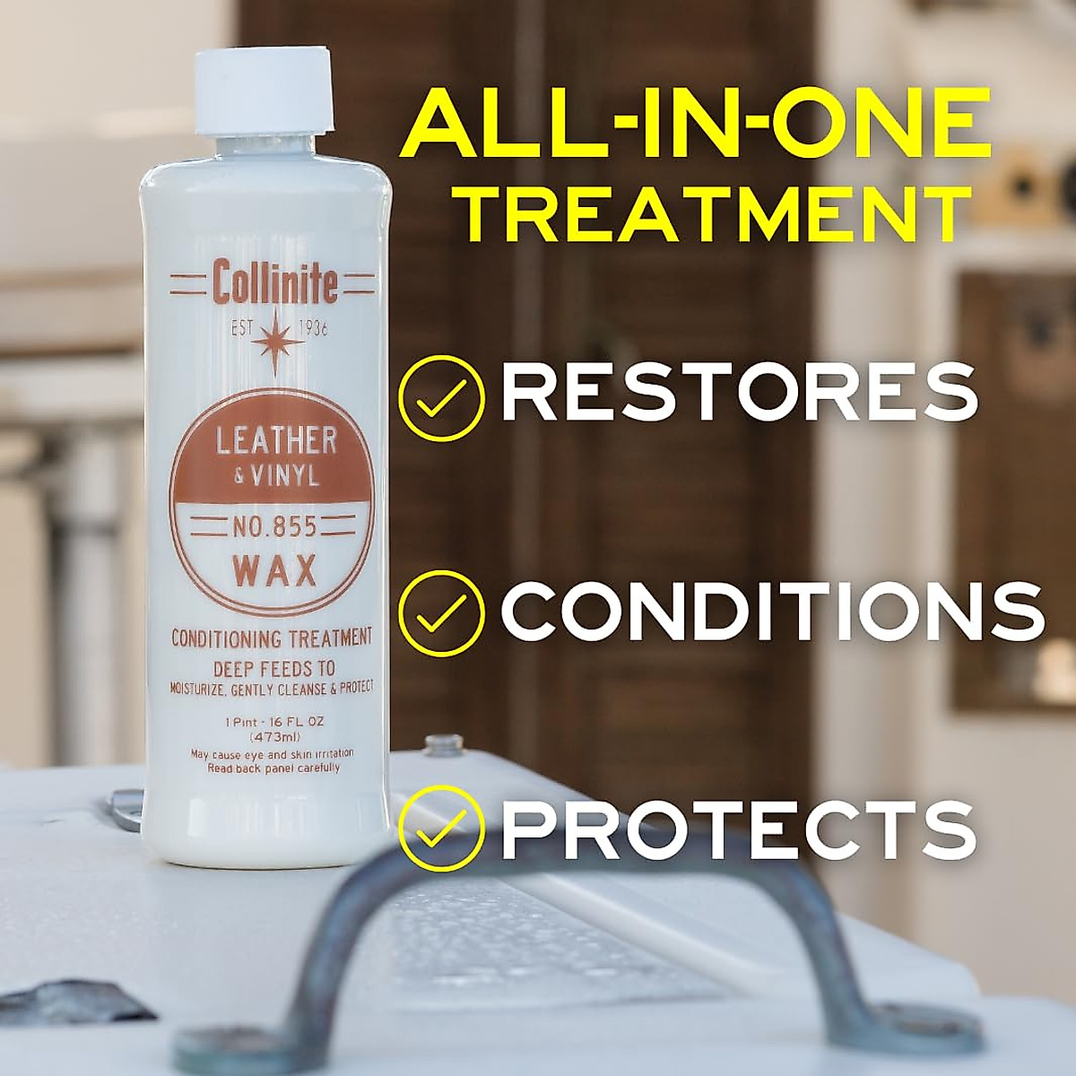 Collinite No. 855 Leather & Vinyl Wax, 16 Fl Oz - 1 Pack