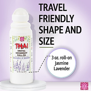 Thai Crystal Deodorant Stone Stick – Potassium Alum All Natural Deodorant for Women & Men – 2.125 Oz. Stick without Animal Testing or Chemicals by The Beauty Box