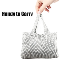 Portable 2-in-1 Grocery Cart Seat Cover and Baby Highchair Cover (Gray Chevron)