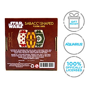 AQUARIUS Star Wars Playing Cards - Star Wars Sabacc Shaped Deck of Cards for Your Favorite Card Games - Officially Licensed Star Wars Merchandise & Collectibles