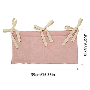 Eforcase 2PCS Baby Crib Organizer Cot Caddy Bed Storage Bag Hanging Pocket Diaper Nursery Organizer Bed Hanging Organizer Bag