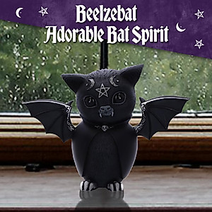 Nemesis Now Figurine Decor, Detailed Hand-Painted Polyresin, Black - Beelzebat Gothic Satanic Bat