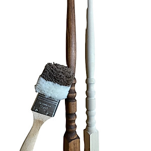 Lambskin Stain & Paint Brush - for use with All Latex and Oil Based Paints, Stains and Polyurethanes. 100% Natural Lambskin - New and Patented Design (2 Inch)